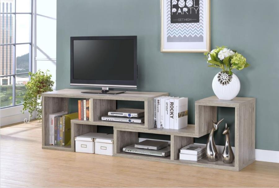 Velma - Velma Convertable Bookcase and TV Console Grey Driftwood – Arch ...