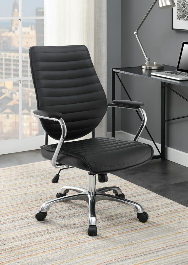 Chase - Chase High Back Office Chair Black and Chrome – Arch Mattress ...